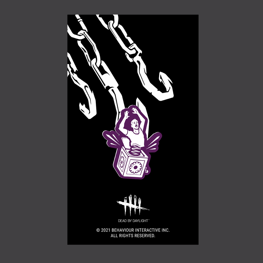 Pop Goes The Weasel Die Cut Pin Purple